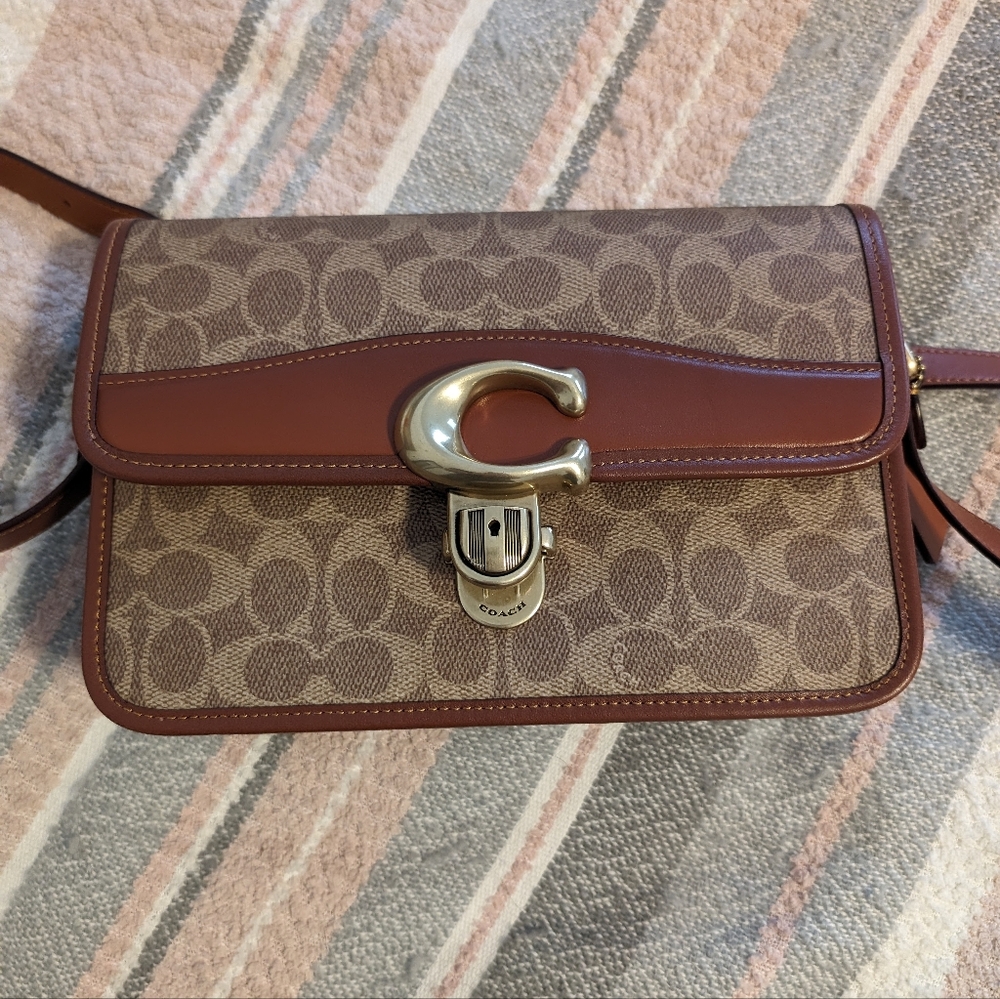 Coach Studio Shoulder Bag In Signature Canvas - Gem